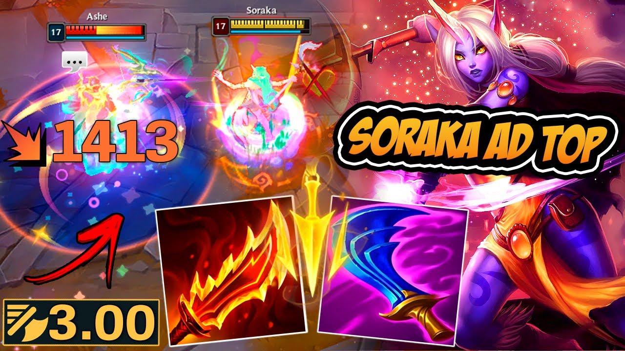 SORAKA AD TOP BUILD ON HIT COM O MÁXIMO DE VELOCIDADE DE ATAQUE É ...