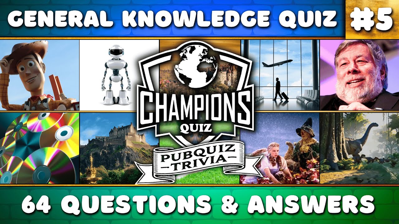 Pub Quiz 5 : 64 General Knowledge TRIVIA Questions! 8 Exciting Rounds ...