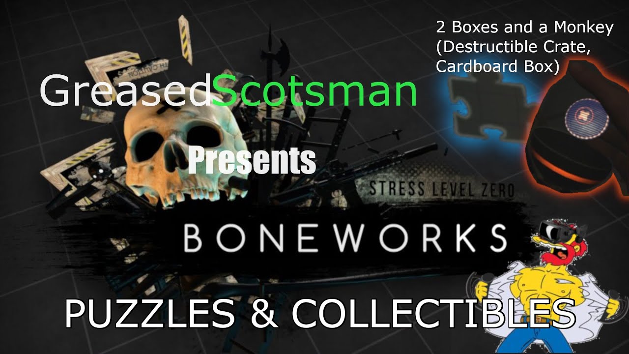 Boneworks VR - NEW COLLECTIBLES 2 Boxes and a Monkey (Destruct Crate ...