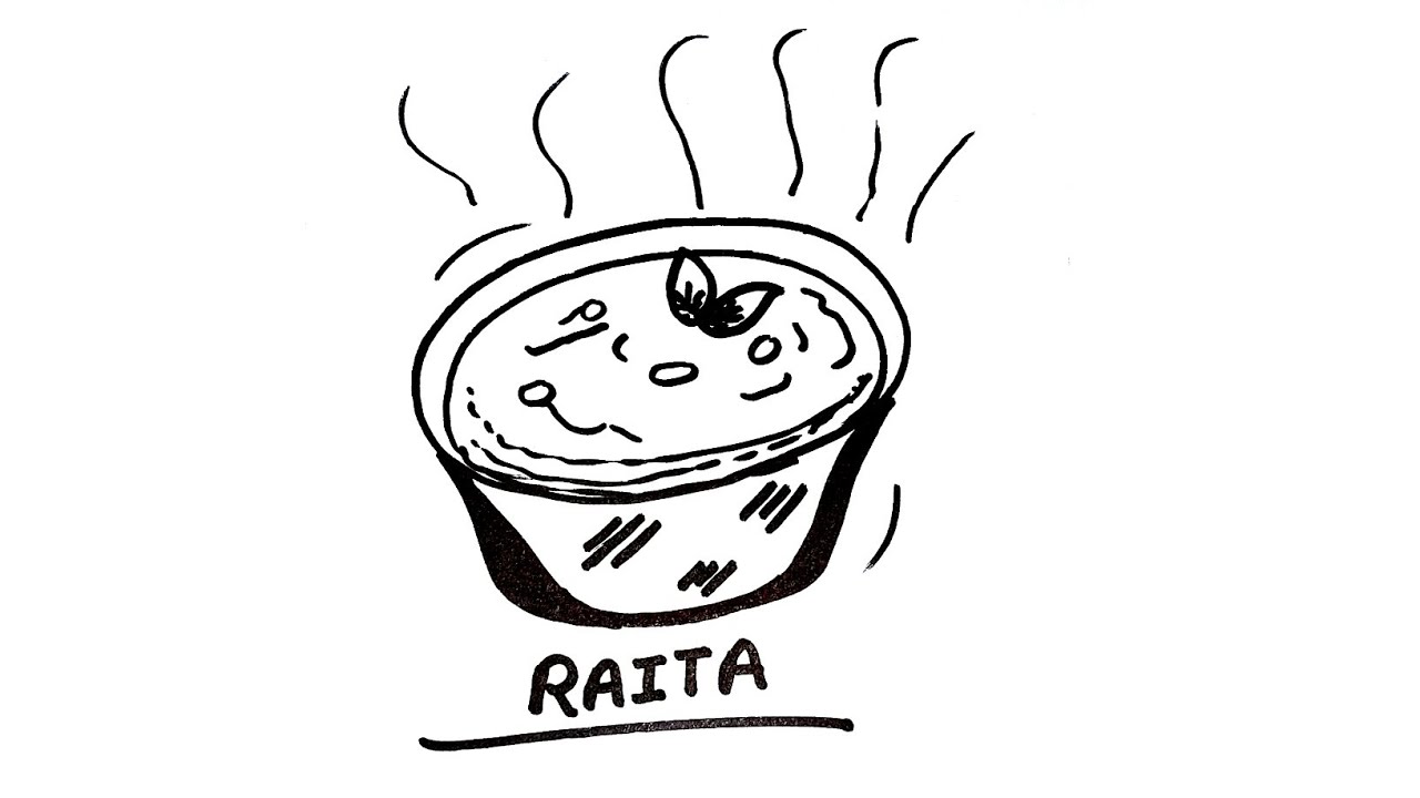 How to Draw Raita || Drawing Raita step by step || Raita Icon - YouTube