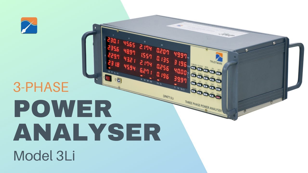 Three Phase Power Analyser || DPATT-3Li|| @TRUSTWARETECHNOLOGIES - YouTube