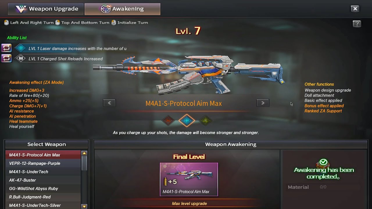 UPGRADING! M4A1-S Protocol Aimed Max Level | CrossFire Philippines ...