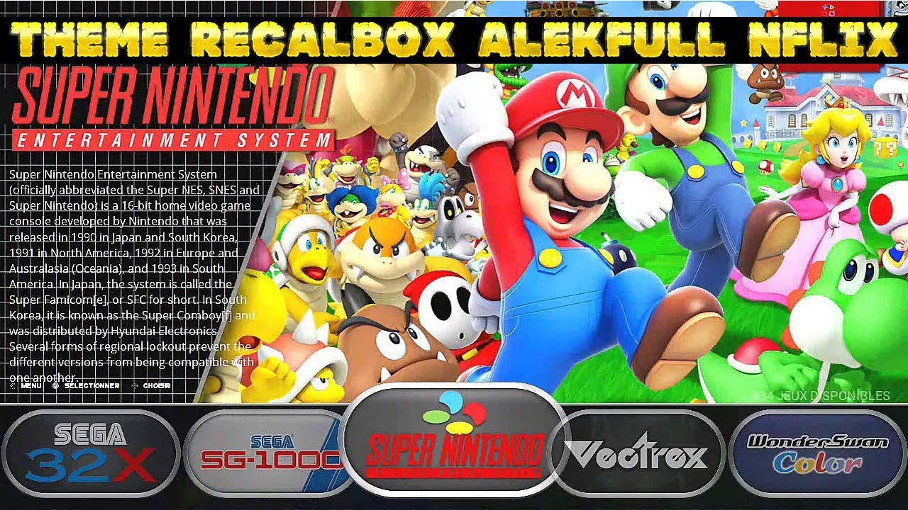 Recalbox nouveau theme ALEKFULL NFLIX 🎮 🕹️ - YouTube