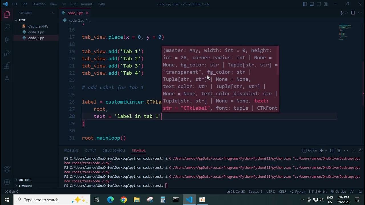 Customtkinter Tab View Ctktabview Youtube