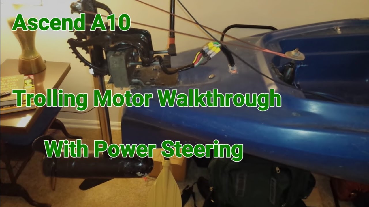 Ascend A10, walk-through, steering motor for trolling motor - YouTube