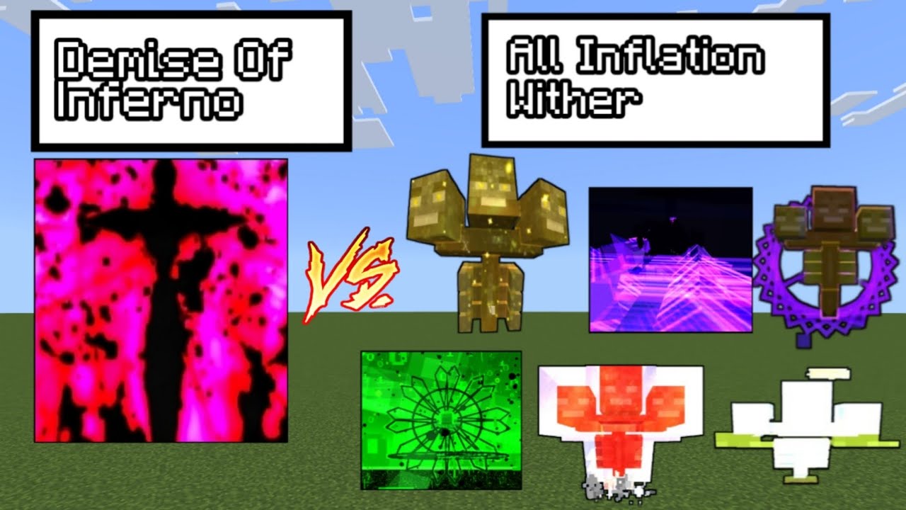 Demise Of Inferno vs All Inflation Wither In Minecraft - Minecraft Mob ...