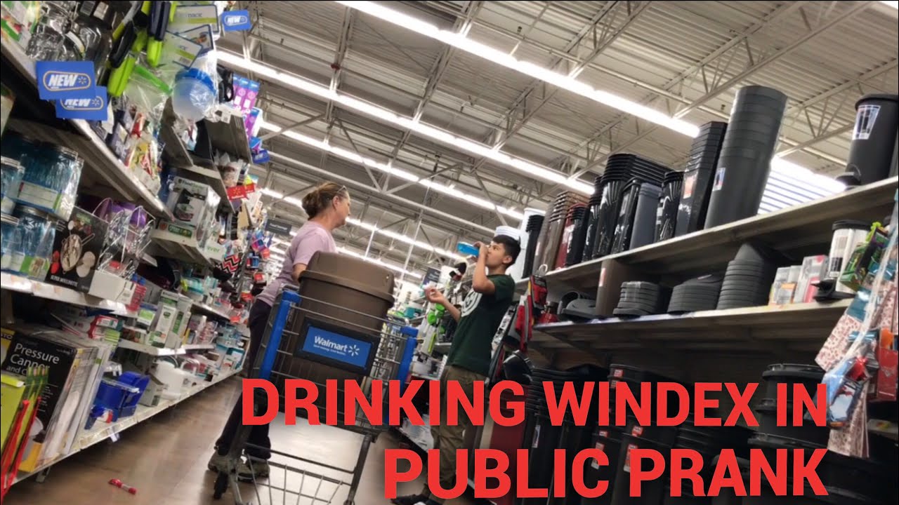 Drinking Windex in Public Prank - YouTube