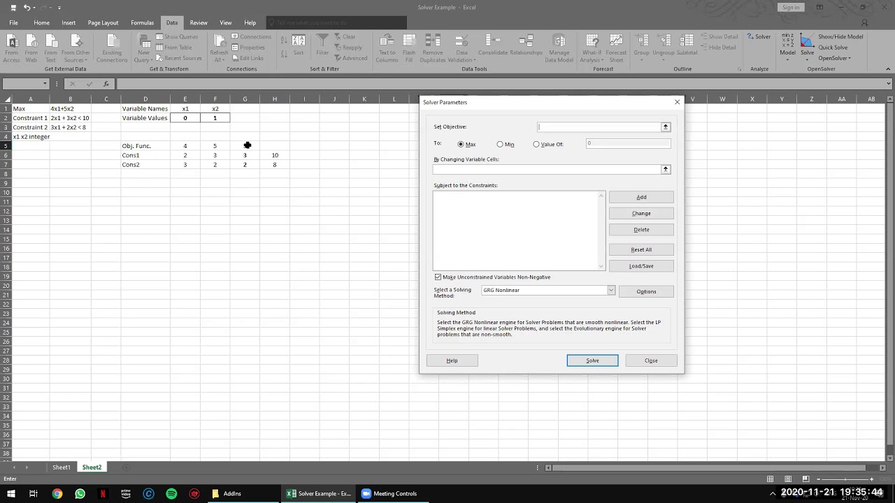 Excel'de Solver ve Open Solver kullanımı - YouTube