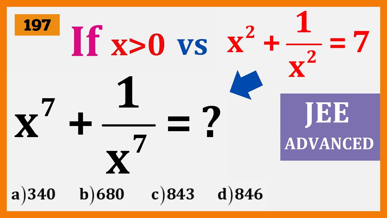 Solve A Good Math Problem From The Jee Main Exam - YouTube