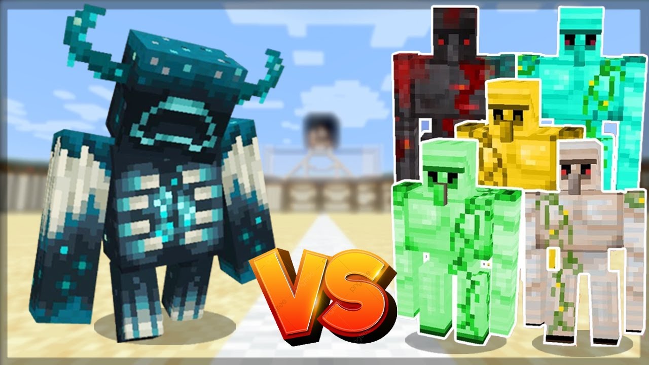 Minecraft: WARDEN VS EXTRA GOLEMS ! - BATALHA DE MOBS - YouTube