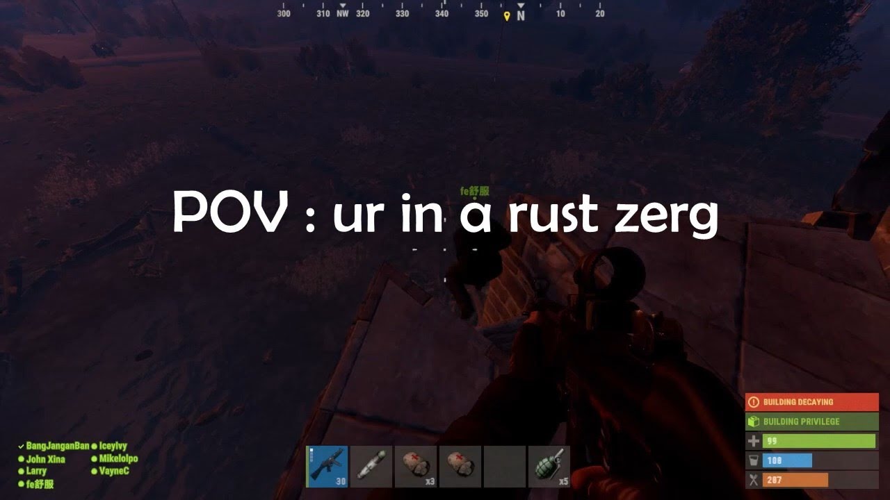 pov : ur in a rust zerg - YouTube