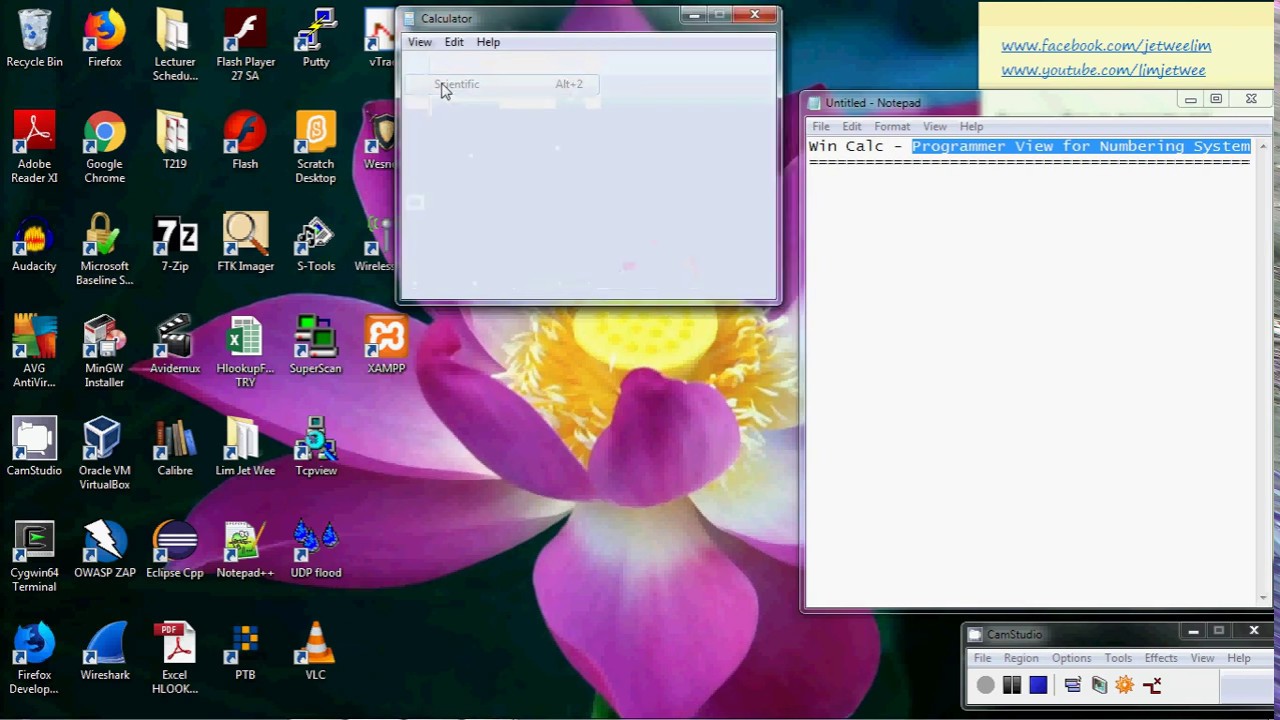 Win Calc - Programmer View for Numbering System - YouTube