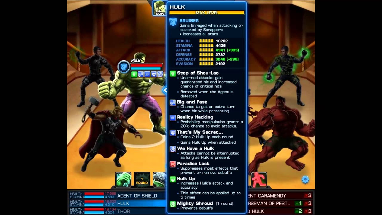 Marvel Avengers Alliance: NEW AoU THOR in high rating PvP S21 Hulk ...