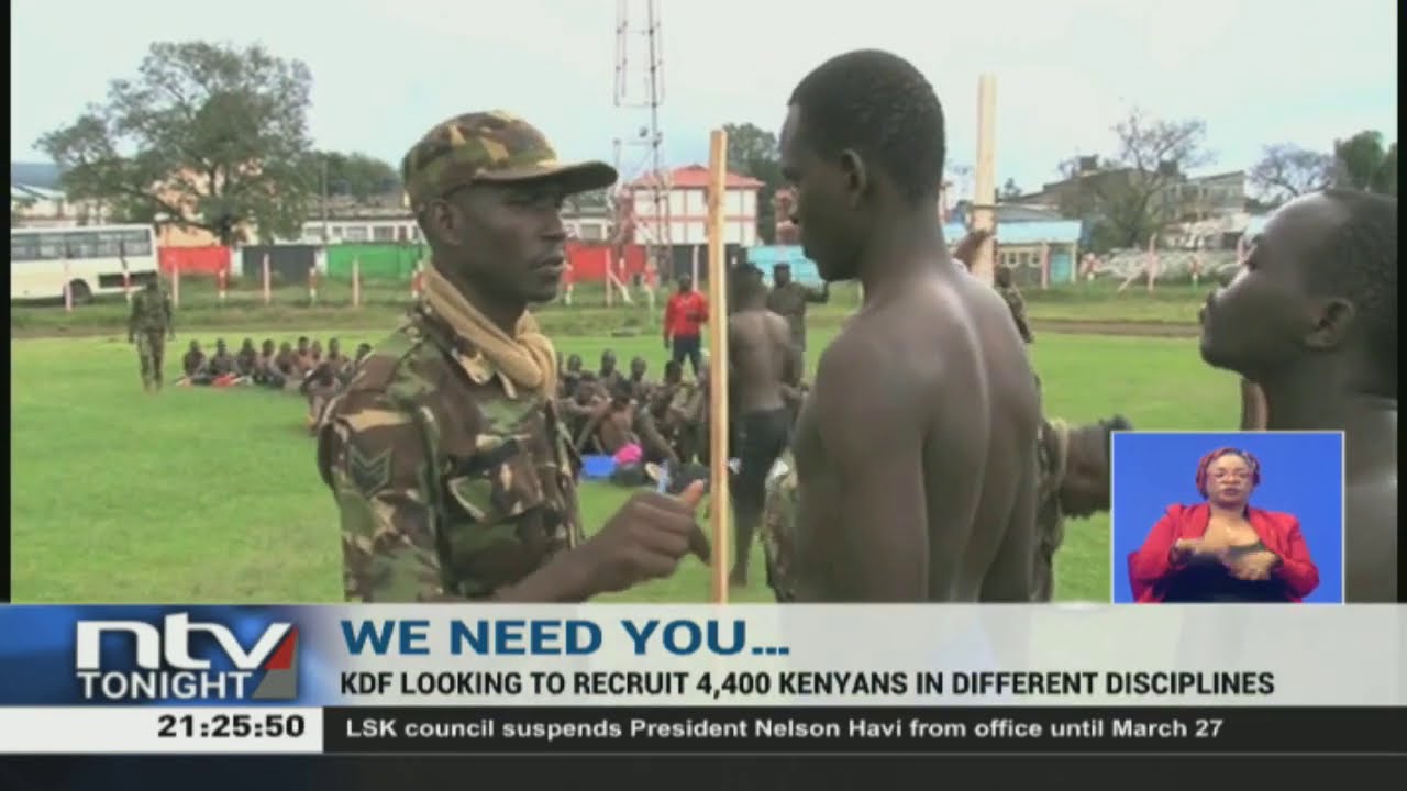 KDF Recruitment: Kenya looking to recruit 4,400 servicemen - YouTube