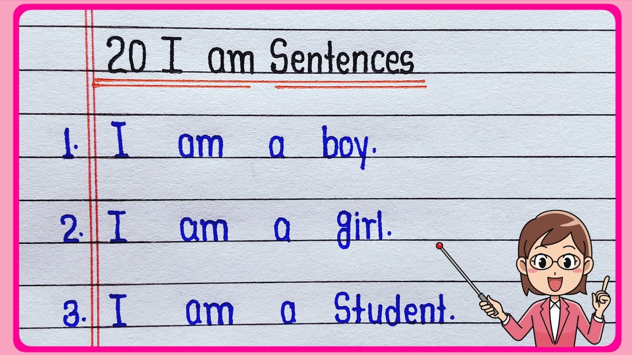 20 I am Sentences || I am Sentence || Simple Sentence with I am in ...