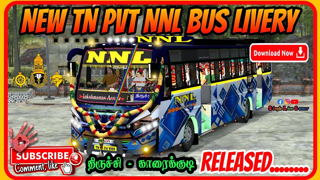 🎀😍 NEW TN PVT NNL BUS LIVERY RELEASED........🤩😎#bussid#tnpvtbus #gaming ...