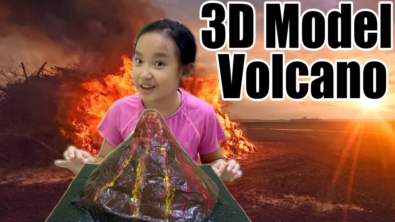 Paper Mache DIY 3D Model Volcano | 페이퍼 마쉐 화산 모형 만들기 - YouTube