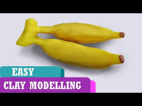 Clay Banana Making | How To Make Banana With Clay | DIY Fruits | Clay ...