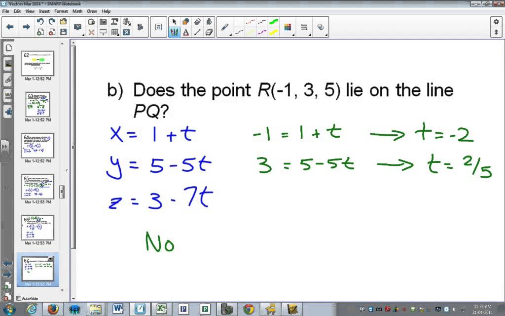 MA42 IB Vector equation of line 3 - YouTube