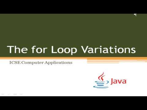 #2 for Loop Variations in Java | ICSE Syllabus - YouTube