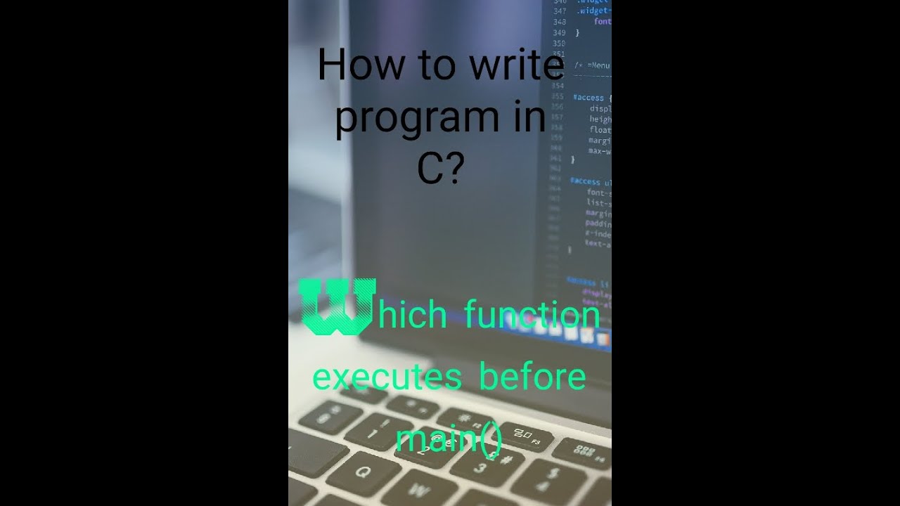 First Program In C Write A Program Without Main Youtube 6383