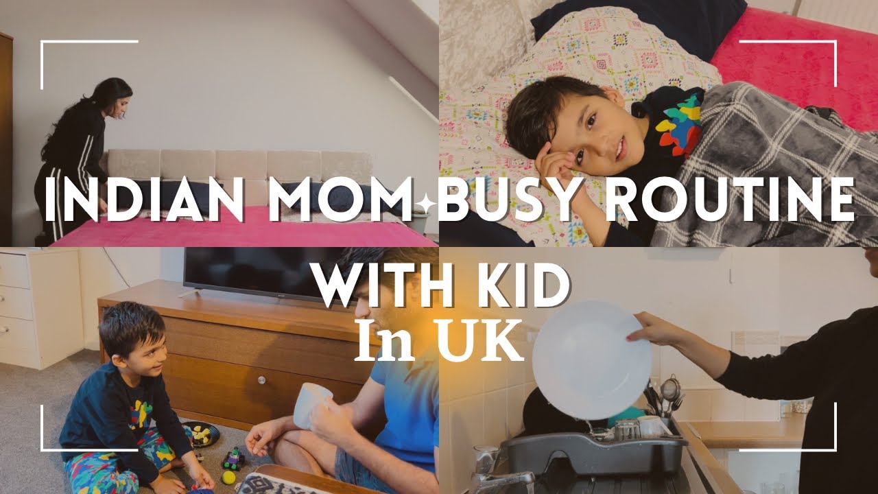 Fullday busy morning to night routine of Indian mom with school going ...