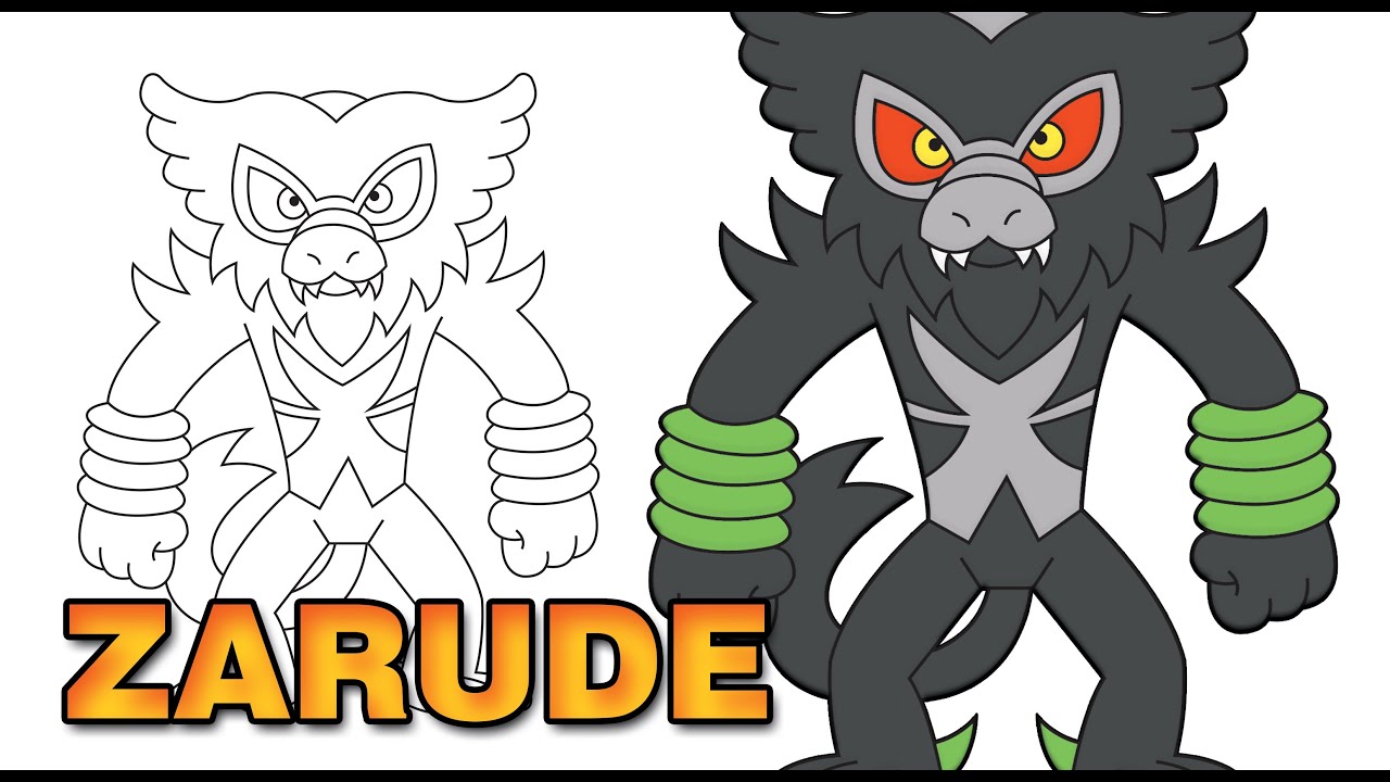 How To Draw Zarude | Pokemon - YouTube