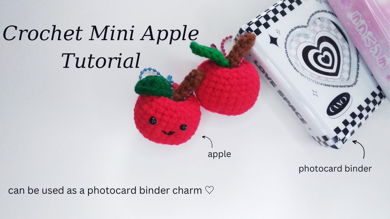 Cute and Small Crochet Mini Apple Tutorial 🍎 - YouTube