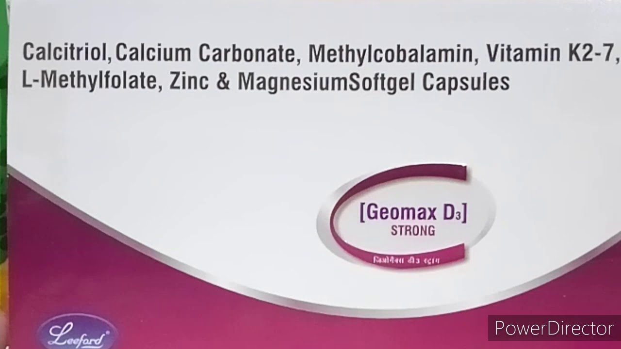 Geomax D3 Strong Capsule Benefits, Side Effects, Dosage | Medicine ...