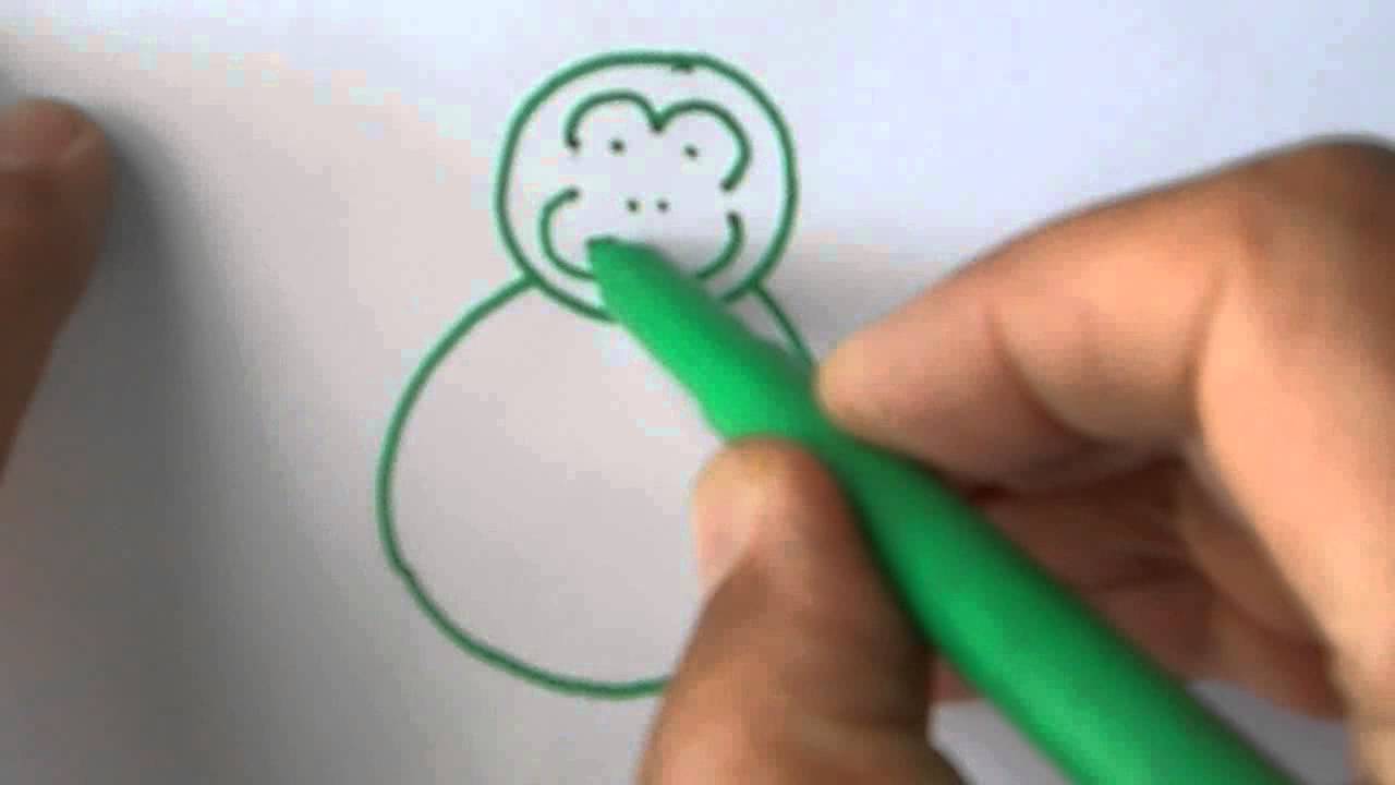 How to draw stick figure of a monkey with number 8 - YouTube