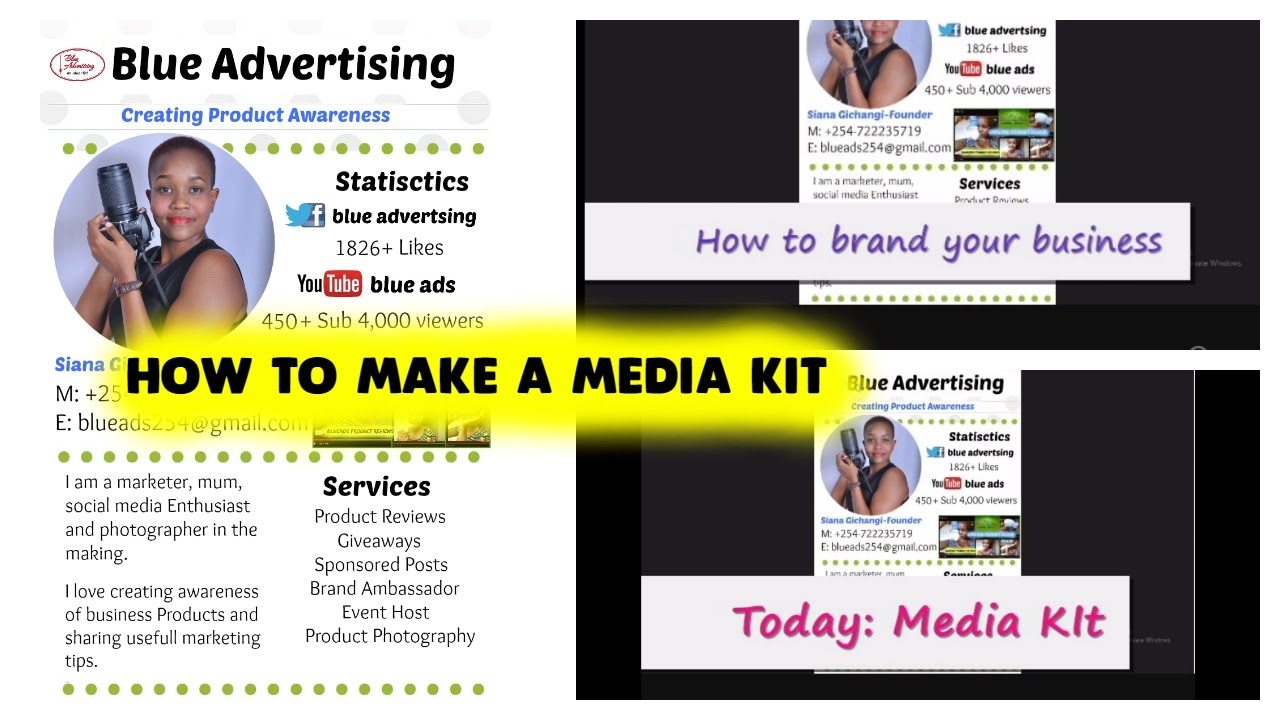 How To Make a Media KIt - YouTube