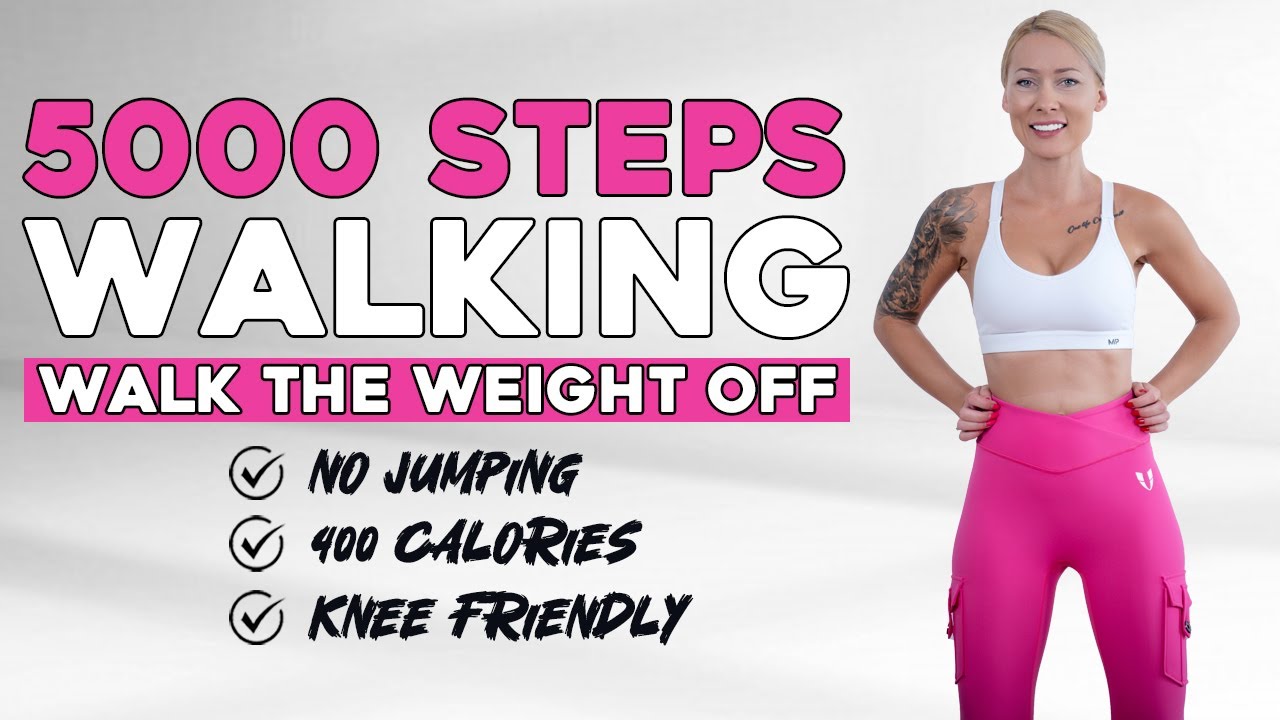 5000 Steps at home | Fast Walking Workout | Daily Workout At Home Knee ...