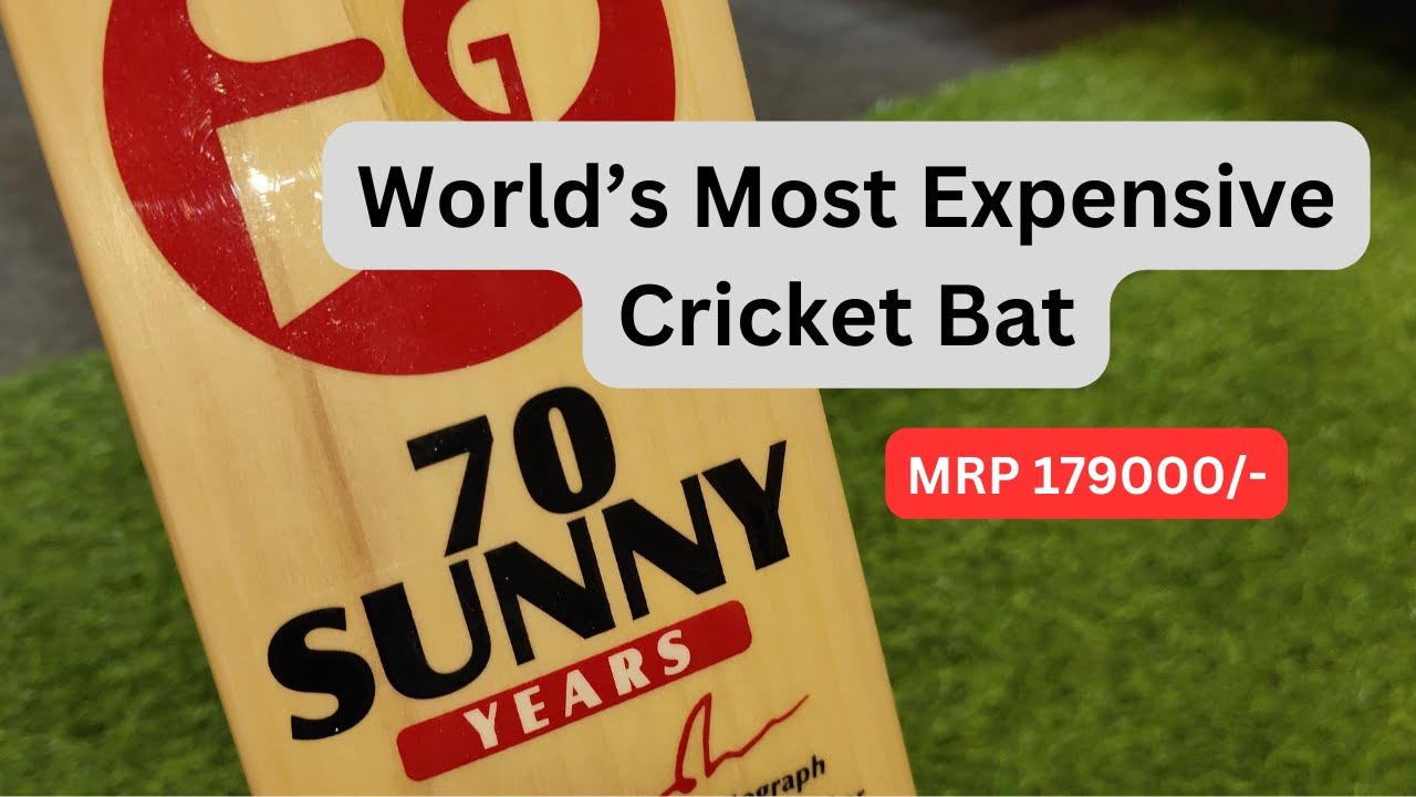 SG Sunny 70 English Willow Cricket Bat - World's most expensive single ...