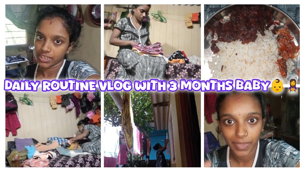 Daily Routine vlog With 3 Months Baby👶👩‍👦||Afternoon to Night routine ️ ...