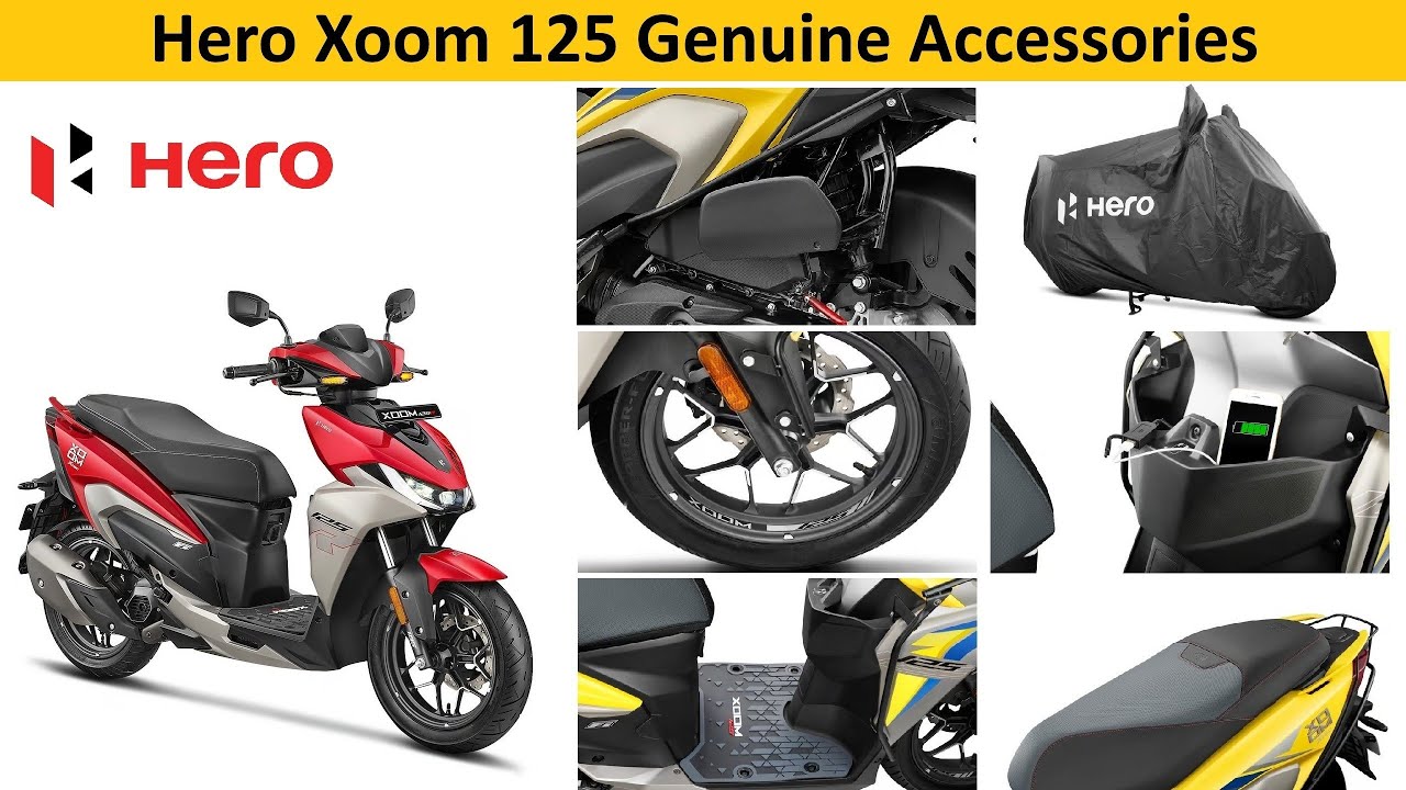 Hero Xoom 125 genuine accessories with price and details - YouTube
