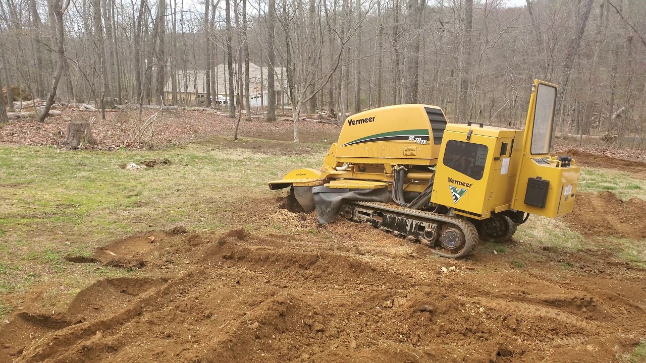 Vermeer SC70TX Stump grinder - YouTube