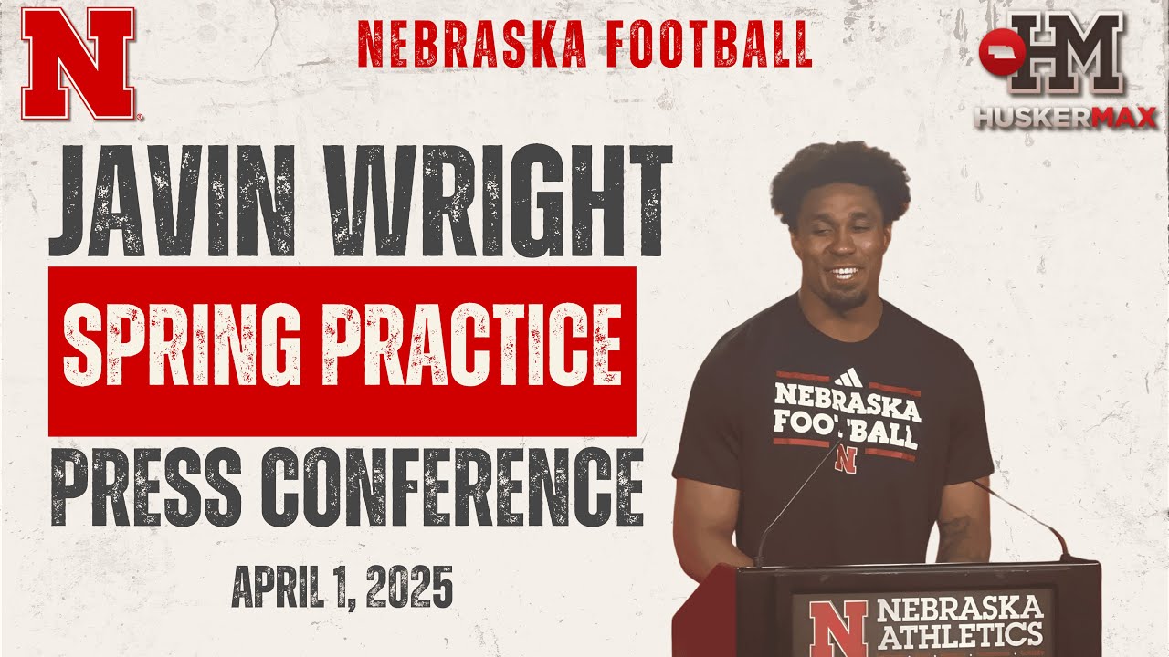 Nebraska Football Linebacker Javin Wright - Spring Practices April 1 ...