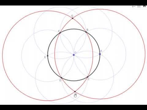 Constructing a square inscribed in a circle only with compass. - YouTube