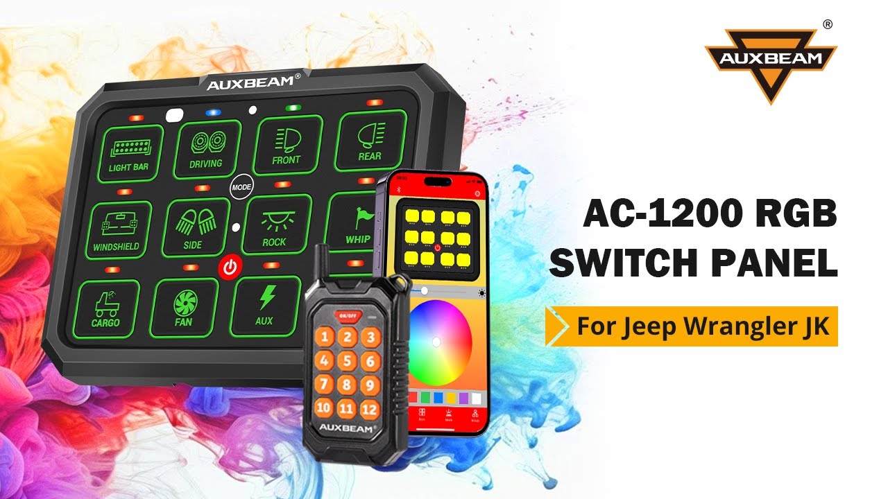 AC-1200 RGB Switch Panel with APP&Remote Control, Toggle/ Momentary ...
