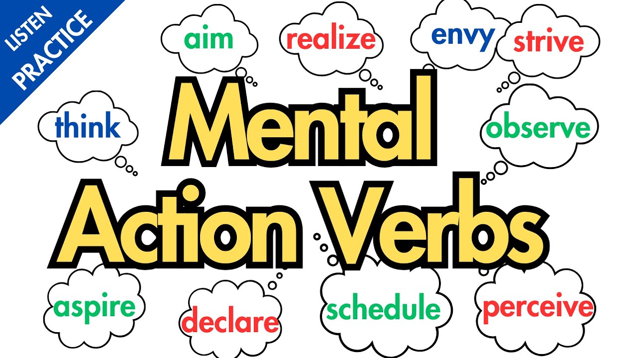 60+ Mental Action Verbs with Sentences! English Vocabulary - YouTube