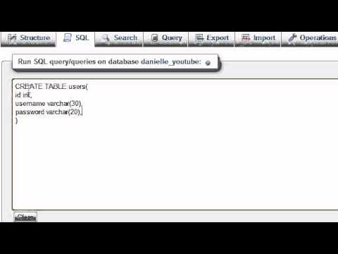 MySQL Database Tutorial - 29 - CREATE TABLE - YouTube