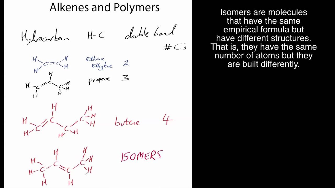 Alkenes and polymers. chemistry - YouTube