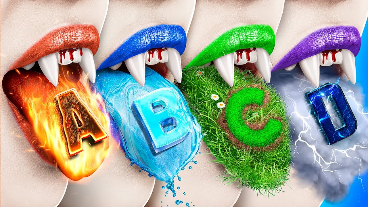 Vampire Four Elements / Fire Girl, Water Girl, Storm Girl and Earth ...