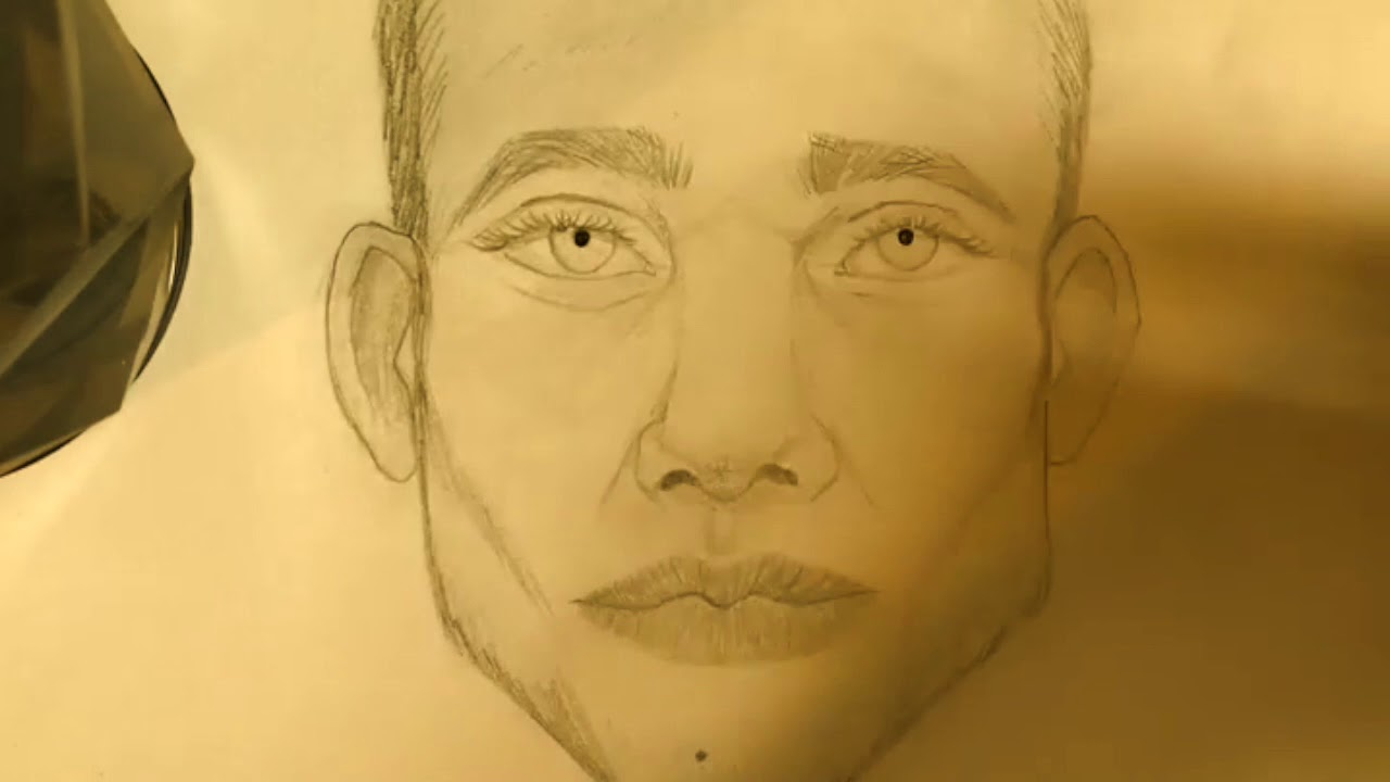 how to draw a Male Face for Beginners - YouTube