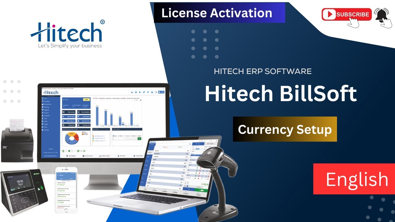Hitech BillSoft Global Edition - Currency setup and Software activation ...