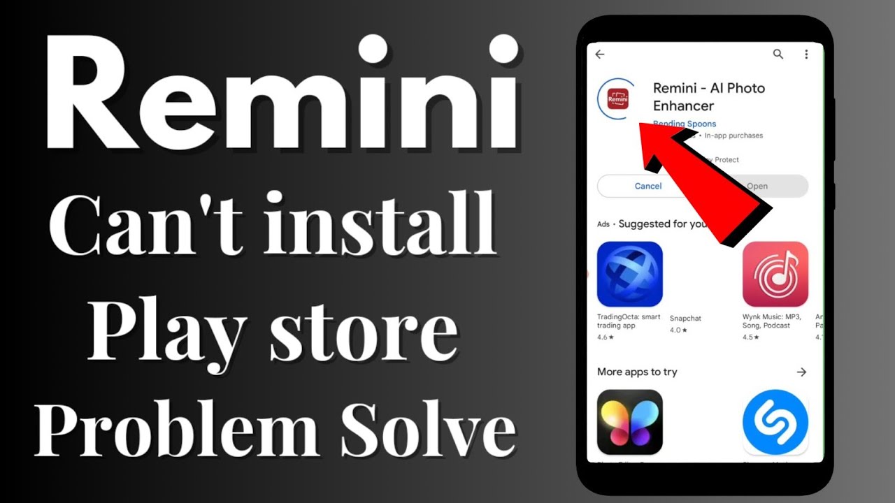How to fix Can't Install Remini App Google Play Store | Download ...