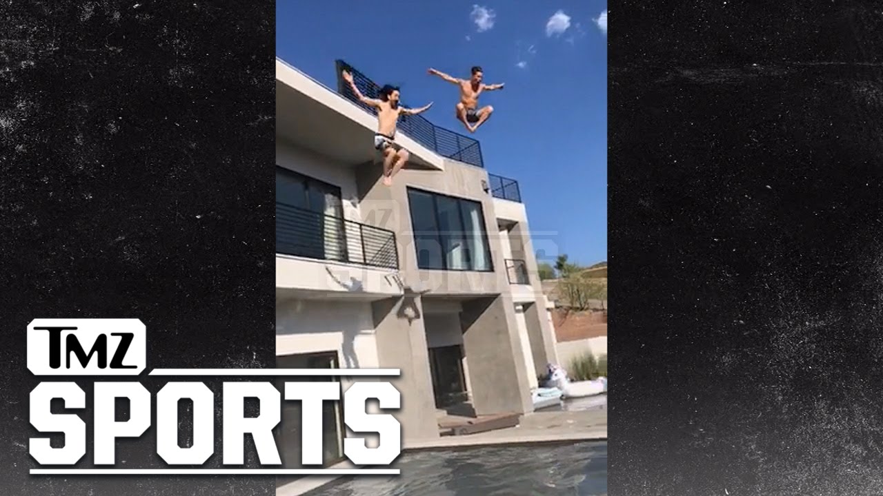 Shaun White and Steve Aoki Do Crazy Roof Jumps Into Aoki's Vegas Pool ...