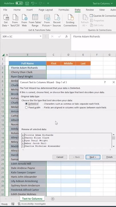 Text To Columns In Excel The Smart Way Data Excel Exceltips