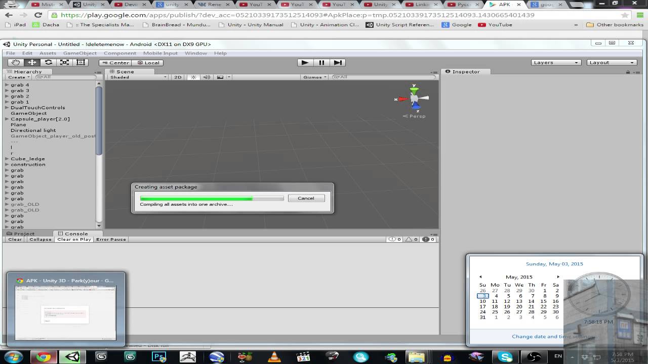Publishing My first UNITY 3D / 5 "game" on Google Play #2 : WIN! - YouTube