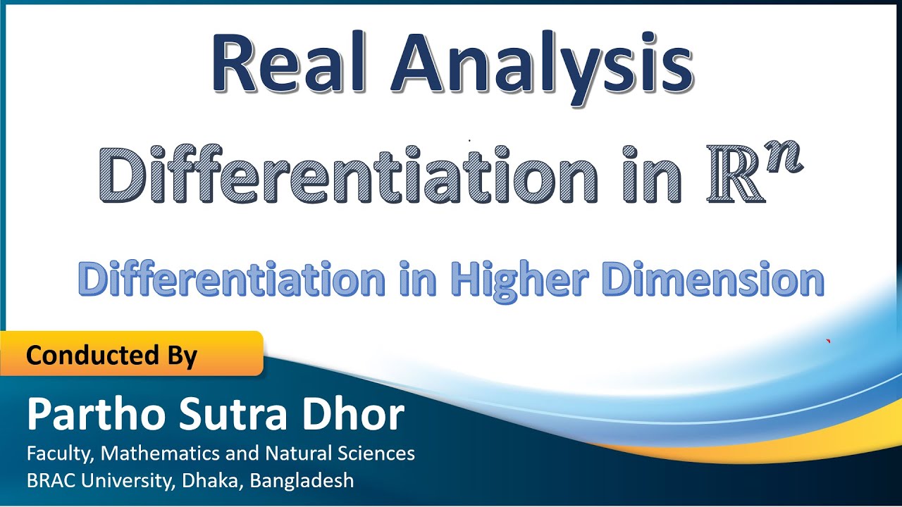 Differentiation in ℝ^n | Differentiation in Differentiation | Real ...